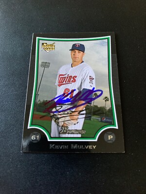 Kevin Mulvey Signed 2009 Bowman Draft Card Minnesota Twins Autograph ...
