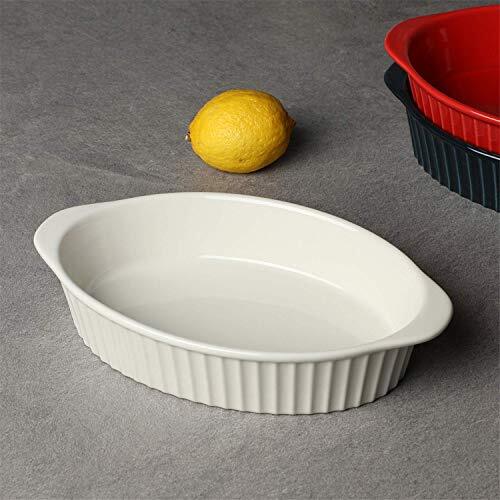Porcelain Small Oval Au Gratin Pans,Set of 2 Baking Dish Set for 1 or 2 ...