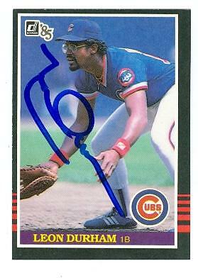 Leon Durham autographed baseball card (Chicago Cubs) 1985 Donruss #189 ...