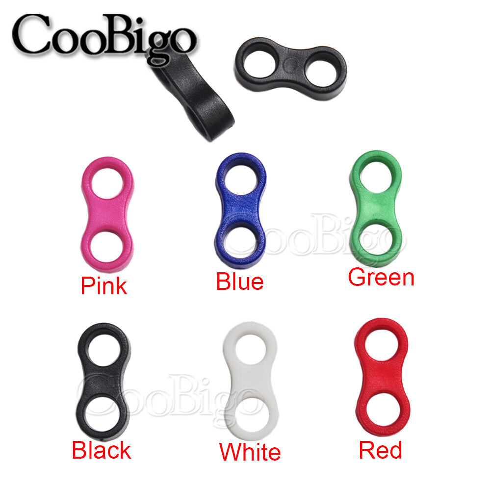 4mm Hole Cord Lock Stopper Connector Plastic Rope Ends Slider Clip ...