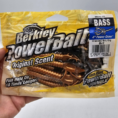 Berkley PowerBait Original Scent 4" Power Craw Crawdad/Brown/Orange 8 ...