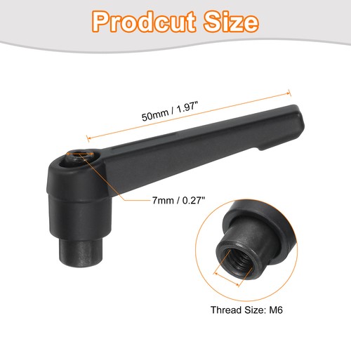 1Pcs Clamping Lever Handles, M6 Female Thread Knobs Handle, Black | eBay