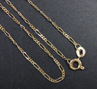 .375 9ct YELLOW GOLD 18" 2mm Figaro Chain Necklace 2.20g -H49 | eBay UK