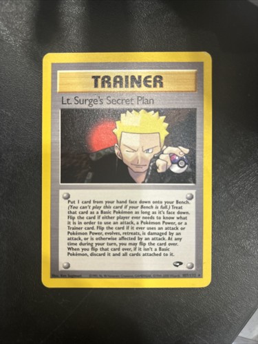 Pokemon 107/132 Lt Surge's Secret Plan Gym Challenge Non Holo NM-MINT ...