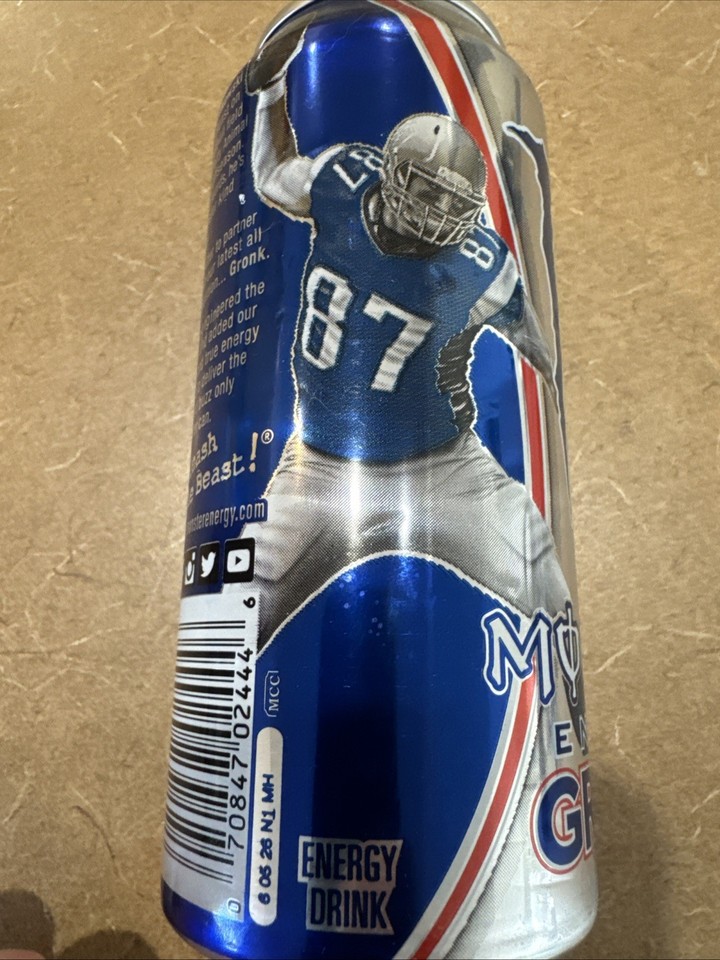 (1) MONSTER ENERGY GRONK Rob Gronkowski rare FULL can 2016 USA silver version | eBay