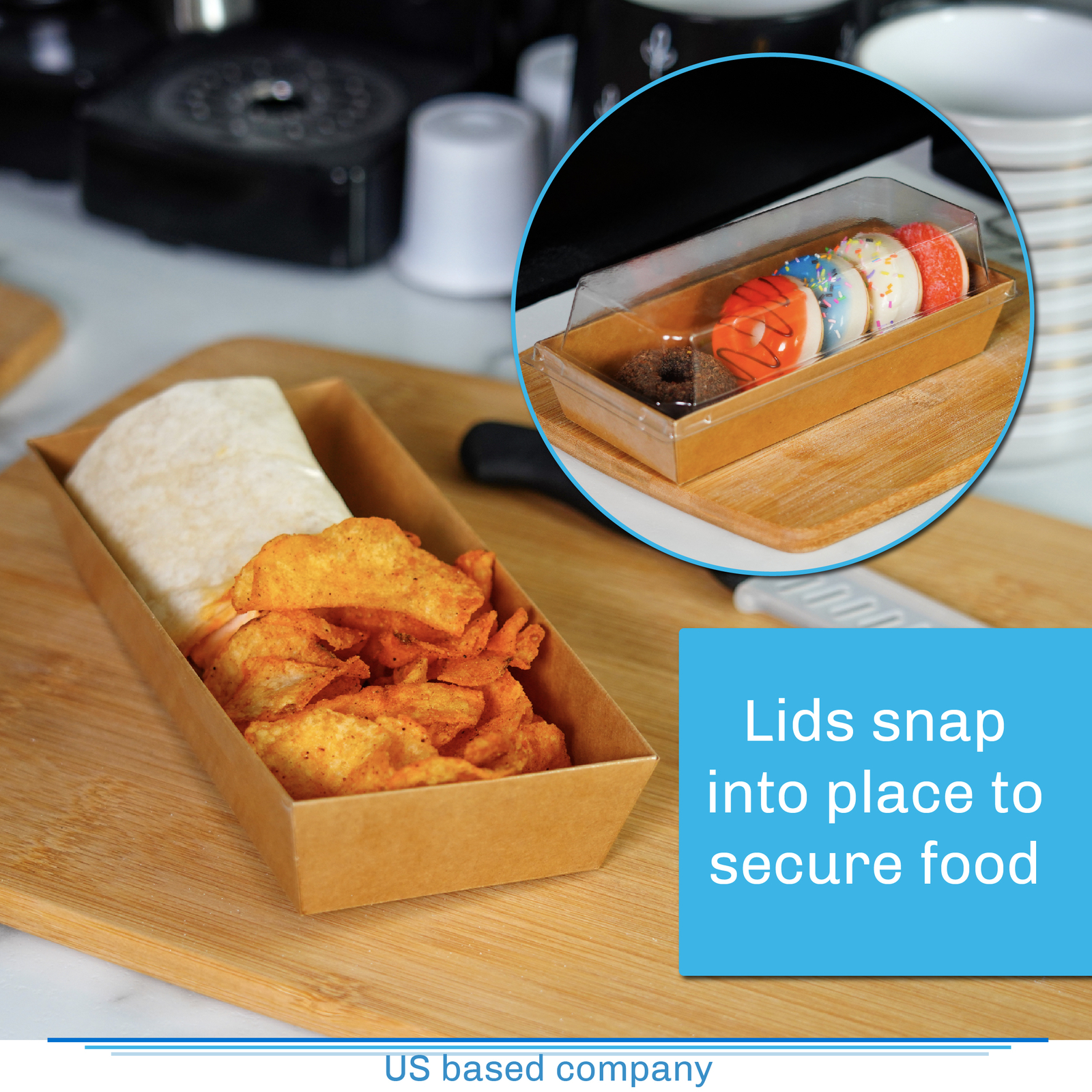 Lot45 Sandwich Paper Craft Box - 30pk 7.5in Disposable Food Containers ...