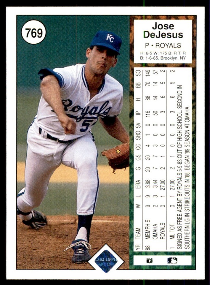 1989 Upper Deck Jose DeJesus Baseball cards #769 | eBay