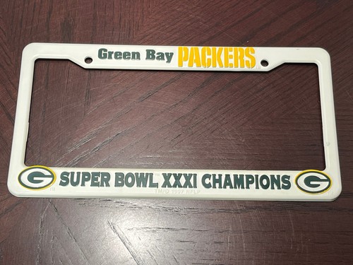 VTG 1990’s NFL Green Bay Packers SB XXXI 6”X12” Plastic License Plate ...