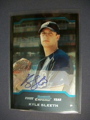 KYLE SLEETH 2004 Bowman Chrome AUTO #333 RC Tigers | eBay