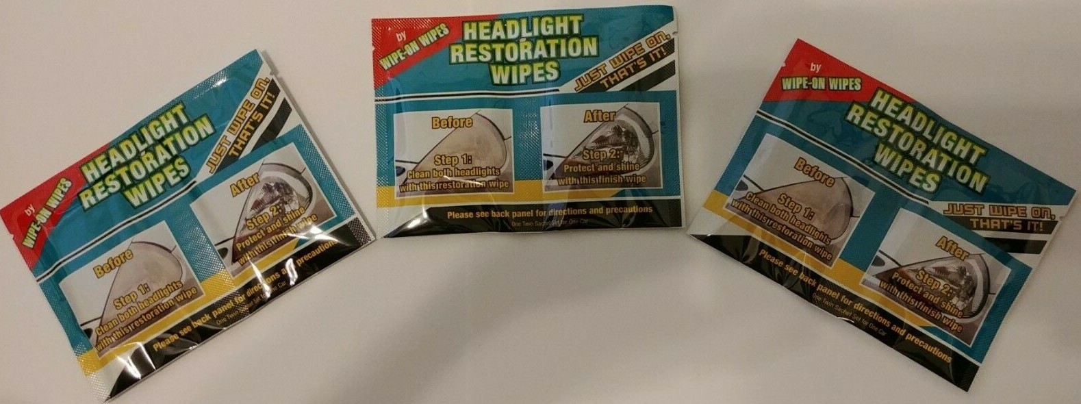 HEADLIGHT LENS CLEANER and RESTORATION WIPES Wipe Away Haze in Minutes ...