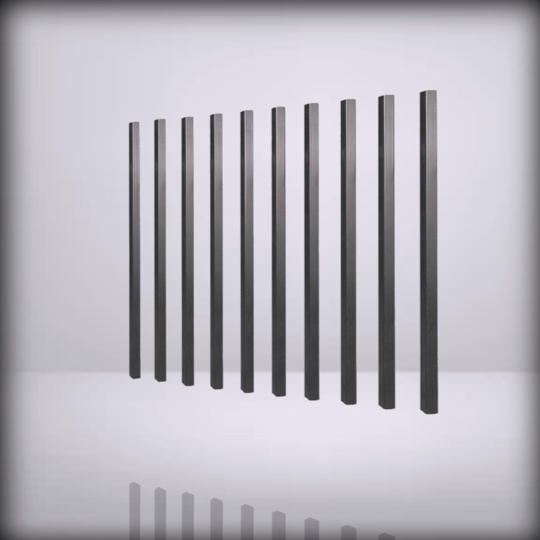 Nuvo Iron ; SQPS32 3/4´´ x 32´´ L. Galvanized Square Balusters-10 Pack ...