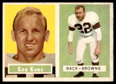 1957 Topps Ken Konz * Cleveland Browns #52 | eBay