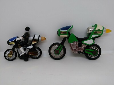 2 Vintage Mighty Morphin Power Rangers Motorcycles 1996 Bandia & Jakks ...