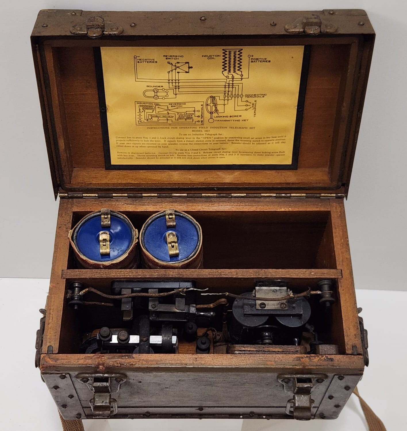 WW1 M1917 Signal Corps U.S. Army Field Induction Telegraph L.S. Brach ...
