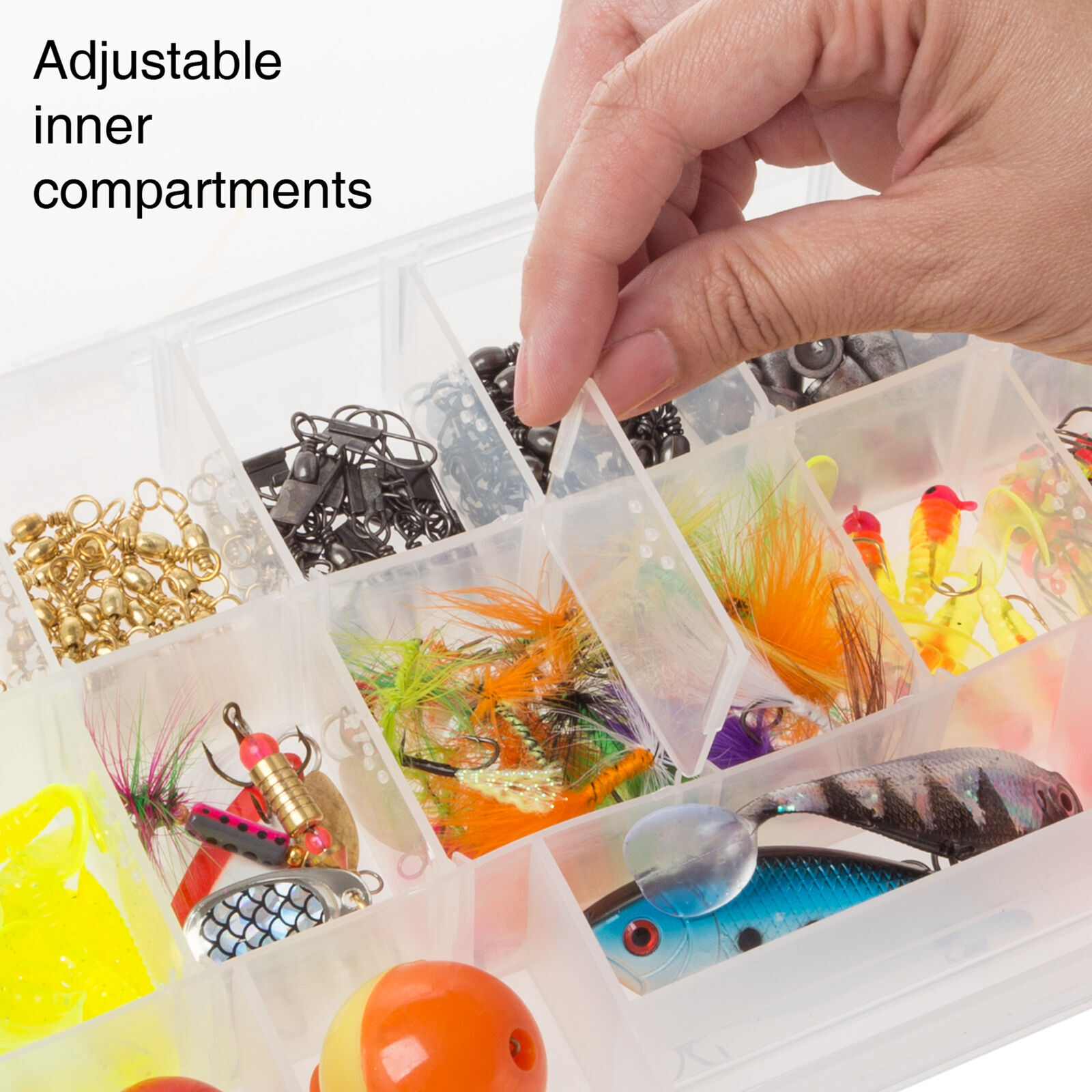 4-Drawer Tackle Box Parts Organizer Fishing Storage Case Crafts Camping ...