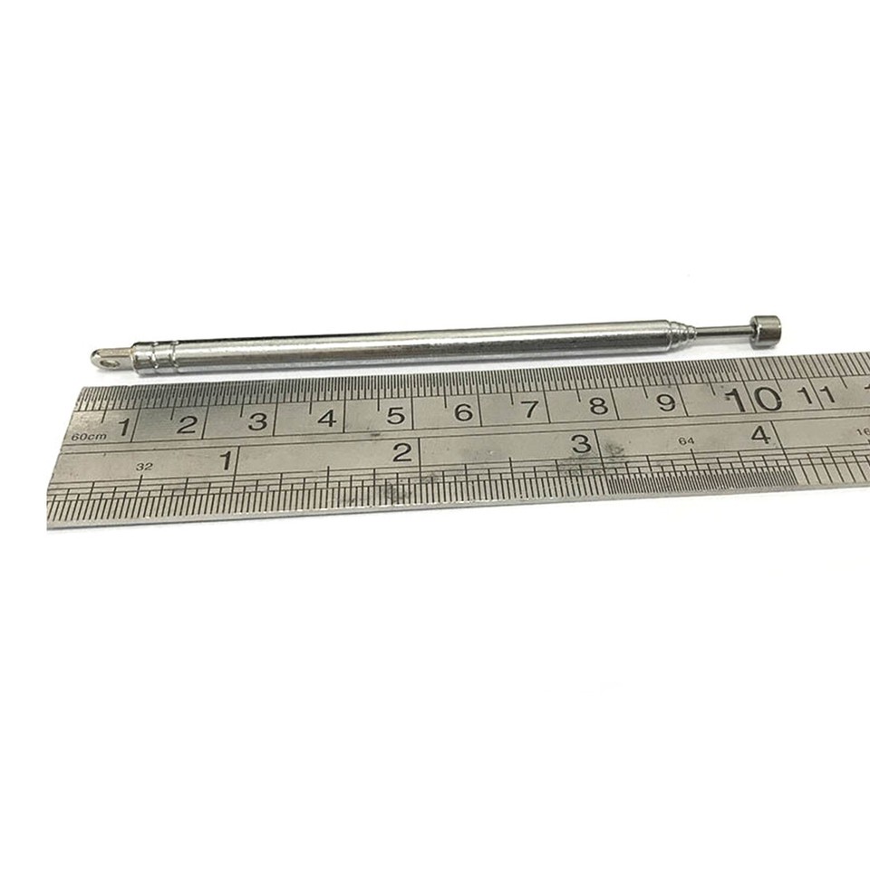 2X Replacement 107mm 5 sections telescopic antenna radio FM aerial Flat ...