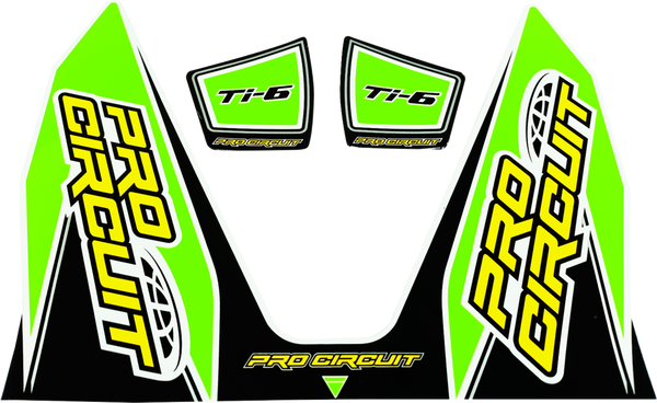 PRO CIRCUIT TI 6 GENUINE REPLACEMENT EXHAUST DECAL GREEN PRO CIRCUIT ...