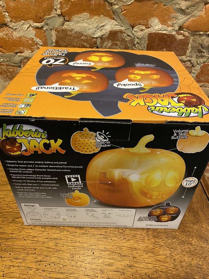 Mindscope Jabberin Jack Talking Animated Pumpkin with Built in ...