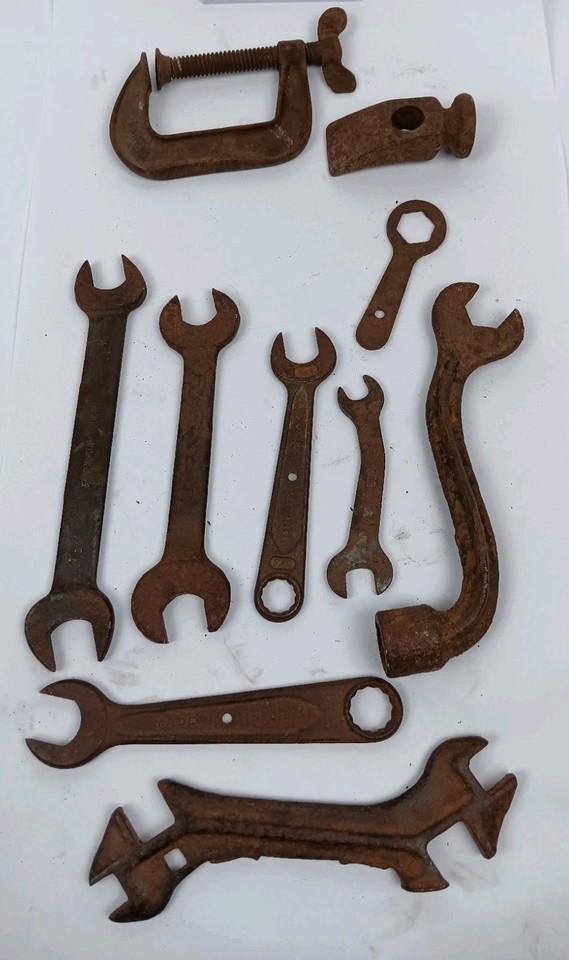 Vintage Antique Hand Tools Wrench Sockets Adjustable Old Farm Tools | eBay