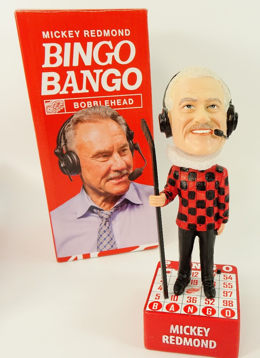 Mickey Redmond Bingo Bango Talking Bobblehead Detroit Red Wings | eBay