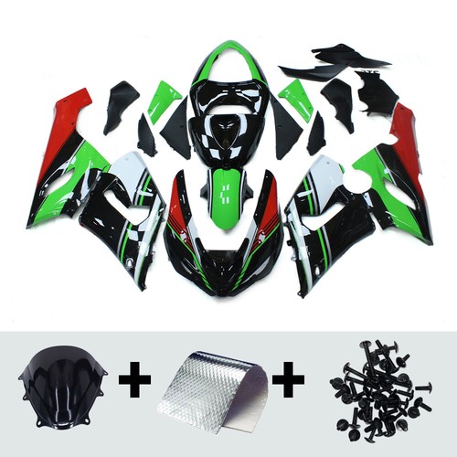 White Black Fairings for Kawasaki Ninja ZX6R 2005 2006 05 06 Body Kit ...