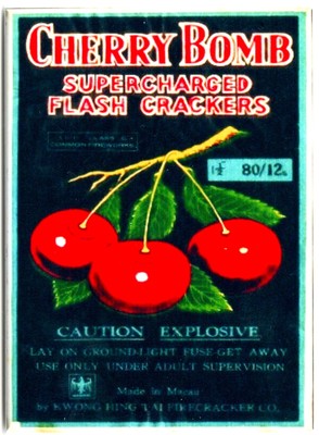 Vintage Cherry Bomb Firecracker Label MAGNET 2.5 x 3.5" We do custom ...