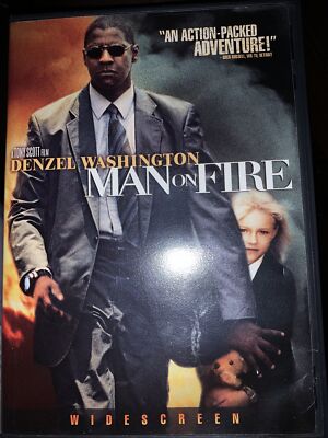Man on Fire (DVD, 2004) Denzel Washington Former Rental 24543139652| eBay