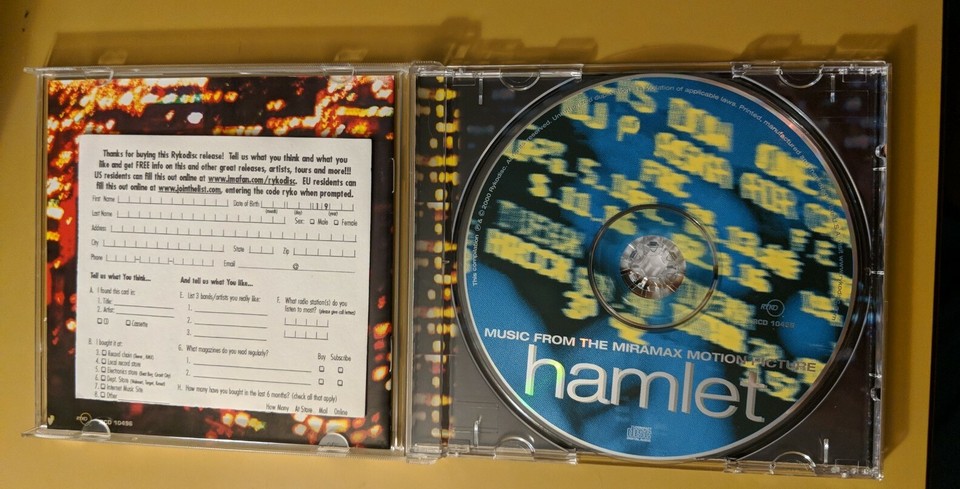 Hamlet: Music from the Miramax Motion Picture (2000 Film), Ex Cond CD ...