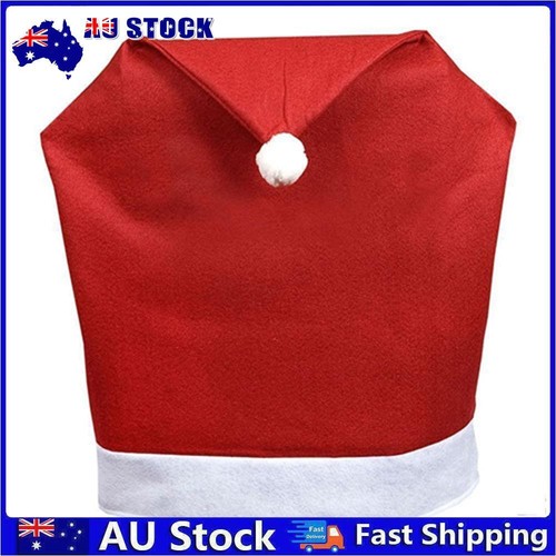 Christmas Red Hat Chair Cover Red Convenient for Banquet Holiday ...
