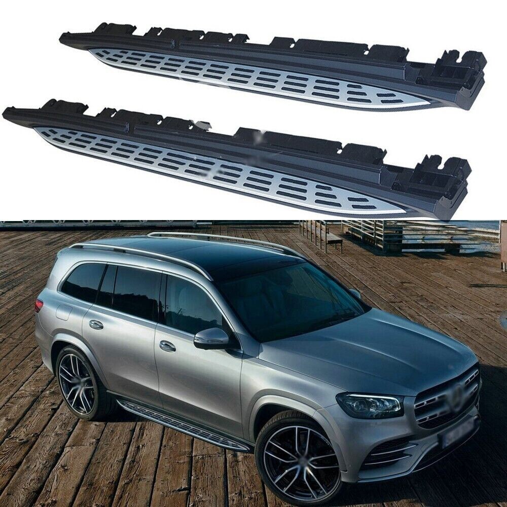 Silver Running Boards For SUV 2-Piece Running Boards / Side Steps For ...
