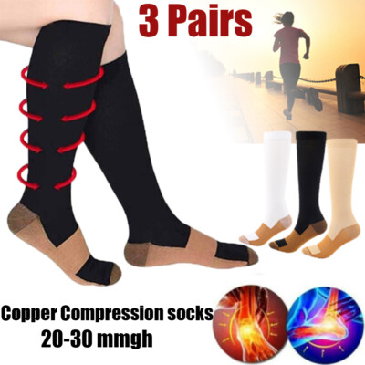 Copper Compression Socks Neuropathy Stockings Soothe High Support For ...