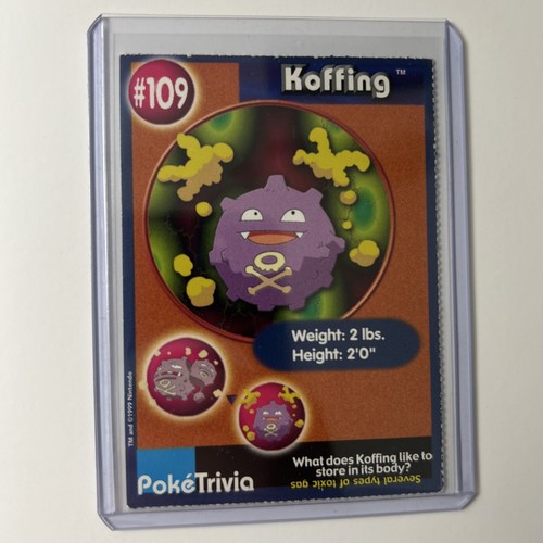 Koffing 109 Pokémon Burger King PokeTrivia Trading Card LP-NM | eBay UK