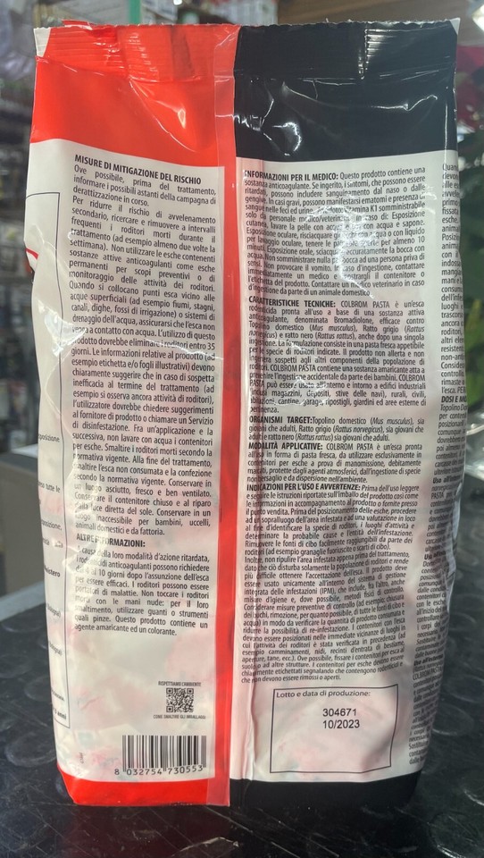 Topicida Colbrom HB Care 1,5 kg – Pasta Fresca in Bustine per Topi e ...