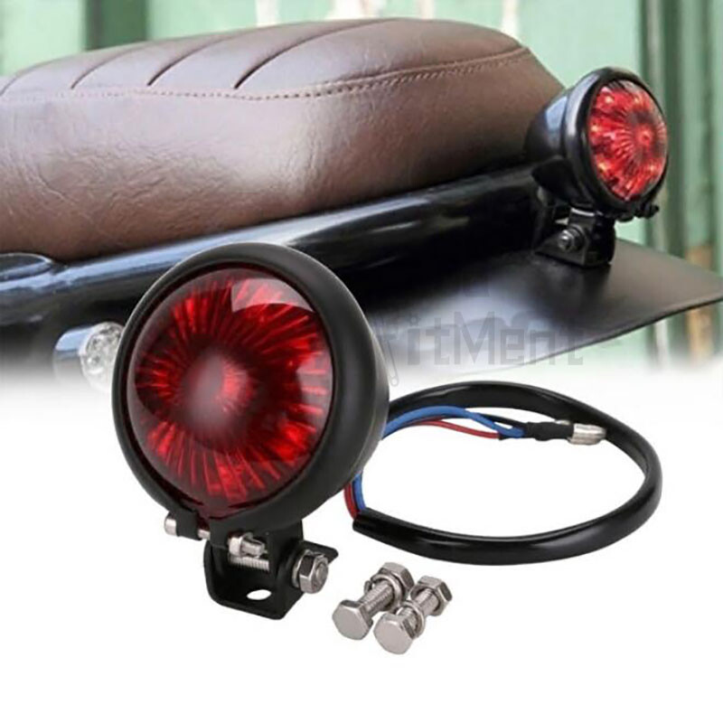 Round Motorcycle Tail Lights Leds Rear Tail Light High Brightness