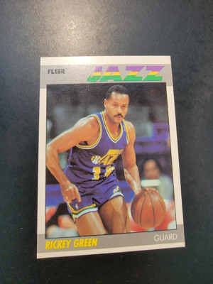 #43 Rickey Green 1987 88 Fleer Basketball Cb15 Topps utah jazz NM | eBay