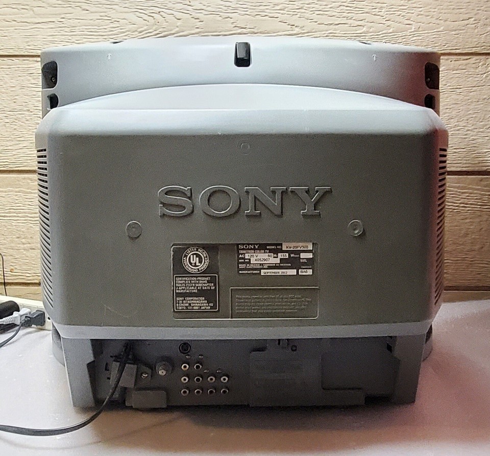 Sony Trinitron KV-20FV300 20” Flat Screen CRT TV w/ Remote Vintage ...