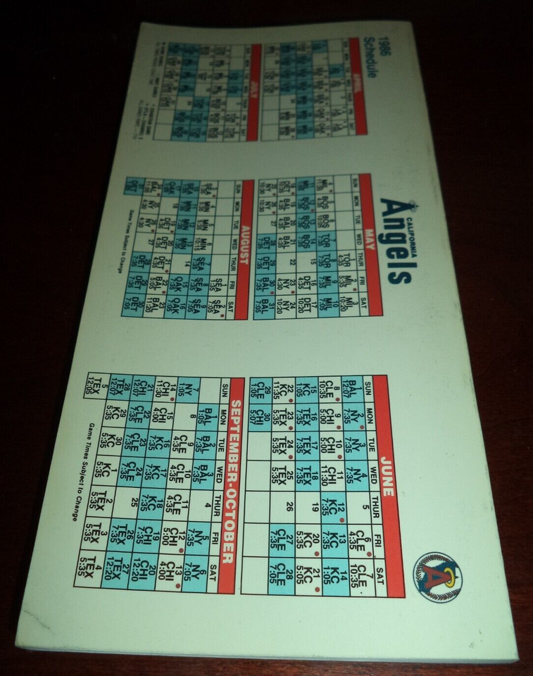 1986 California Angels Media Guide MLB | eBay