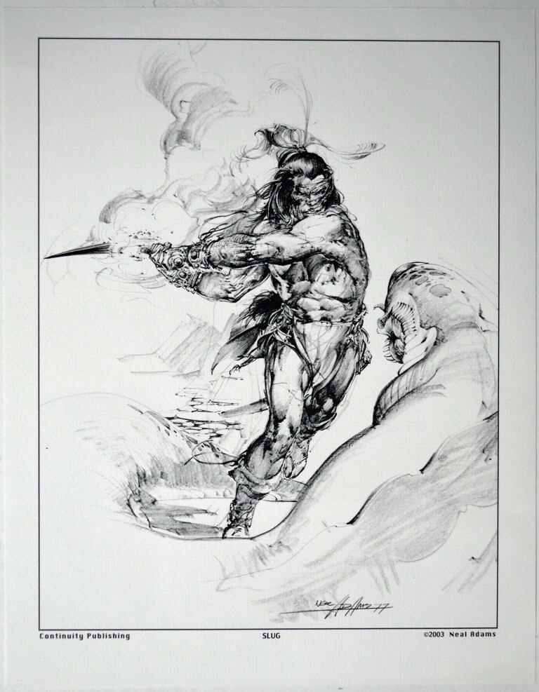 SAVAGE PRINT / SLUG Neal Adams art Continuity 2003 CONAN The BARBARIAN ...