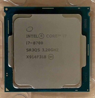 Intel Core i7-8700 3.2GHz 12MB Cache 6 Core Processor with LGA1151 ...