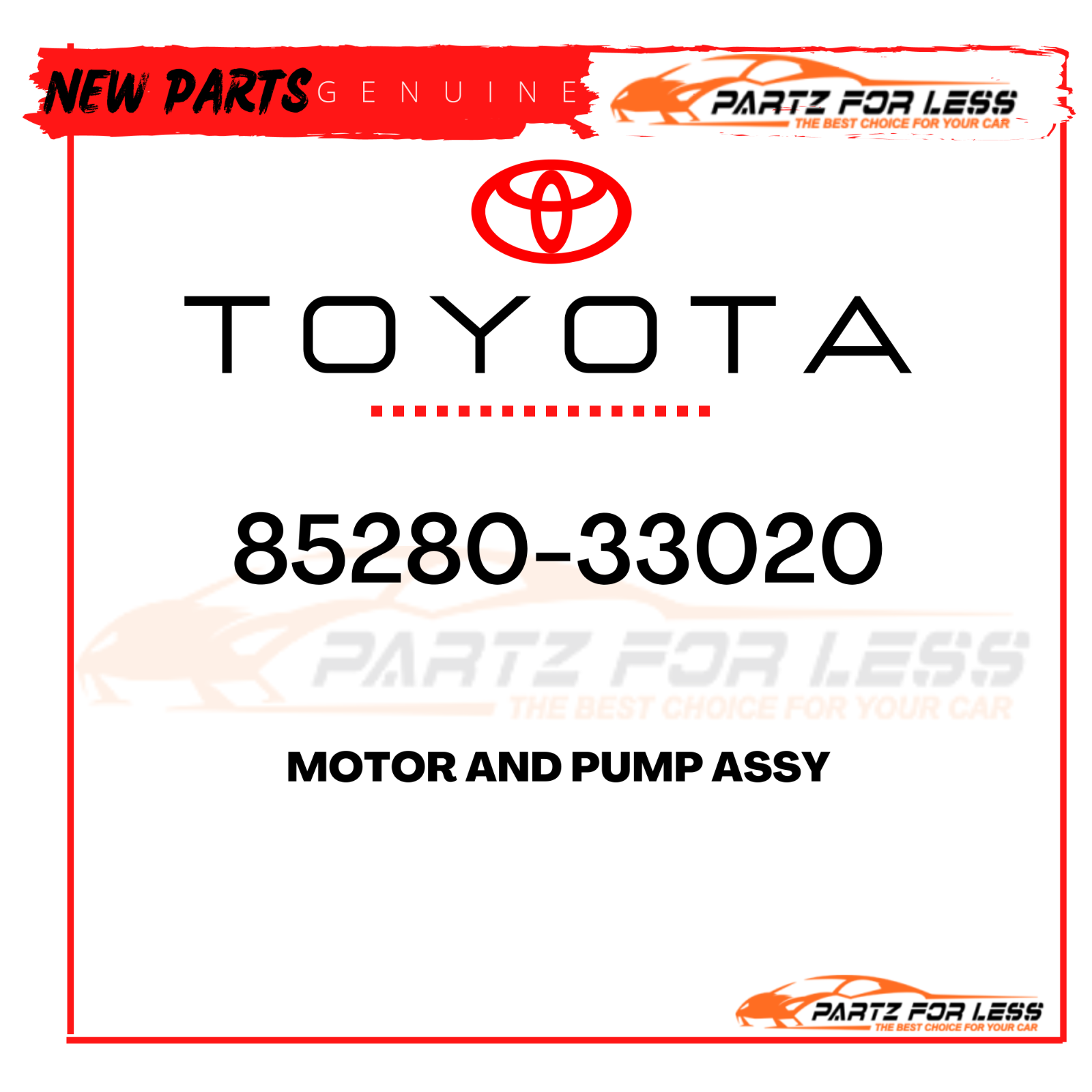 85280-33020 TOYOTA GENUINE MOTOR AND PUMP ASSY, HEADLAMP CLEANER ...