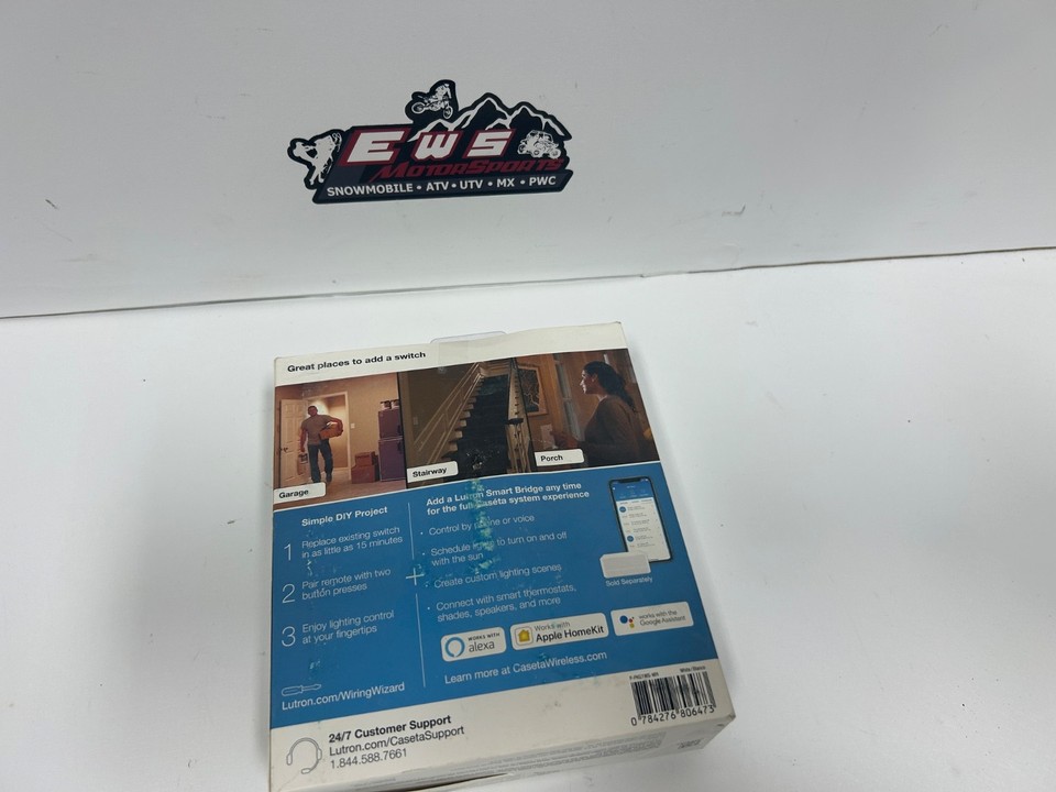 Lutron P-PKG1WS-WH Caseta Smart Switch Kit with Remote - White ...