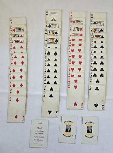 Vintage Congress 2 Pack Cherubs Playing Cards, Cel-U-Tone,Pre-Owned ...