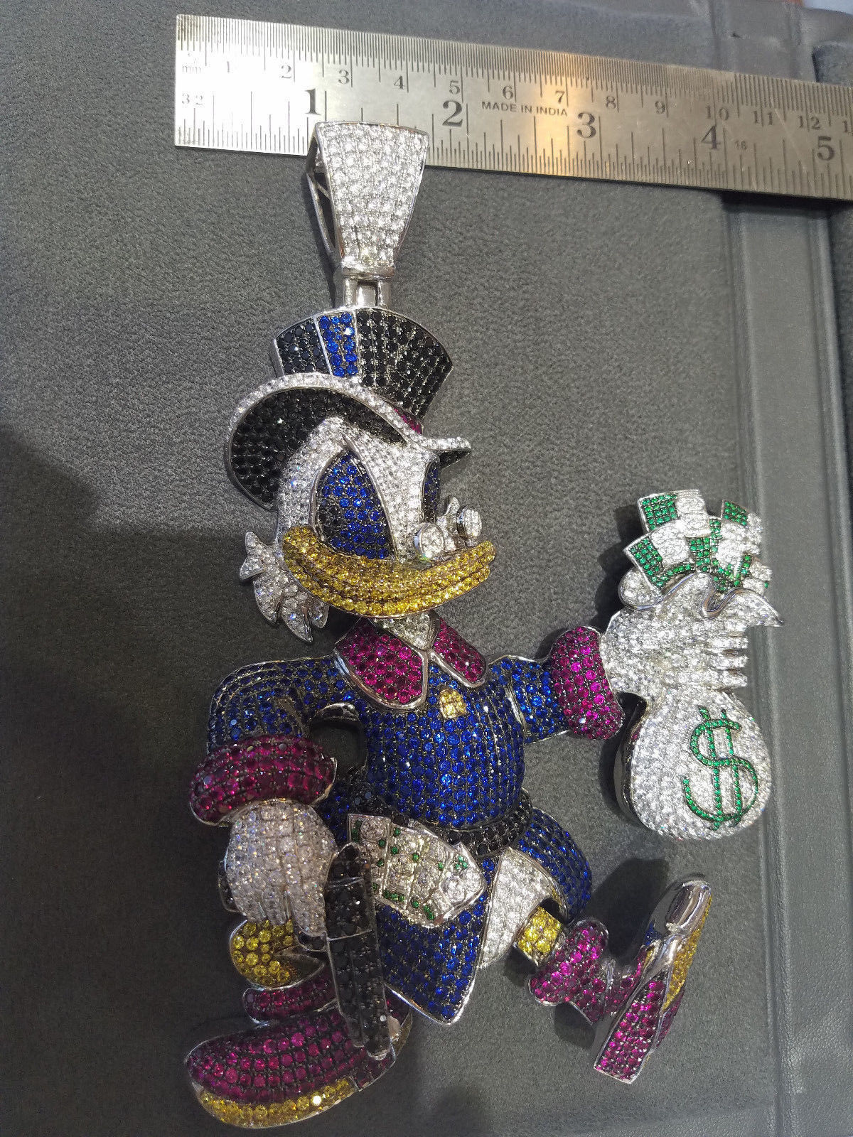 935 Real Silver Custom-Made Scrooge Donald Duck Cartoon McDuck ...