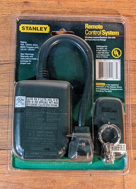 Stanley 51186 Wireless Outdoor Remote Control System With 50 Ft. Range ...