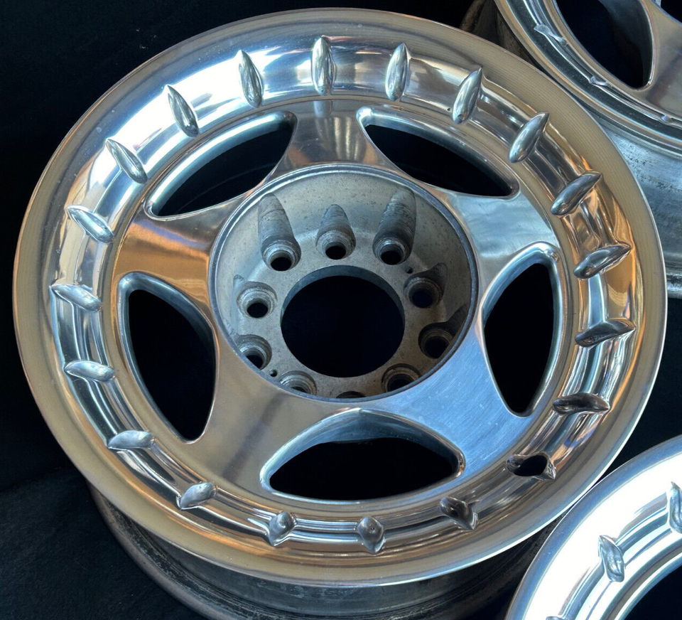 (4) 15" VINTAGE CENTERLINE HELLCAT HIGH POLISHED WHEELS 15X7 RIMS 5X5 ...