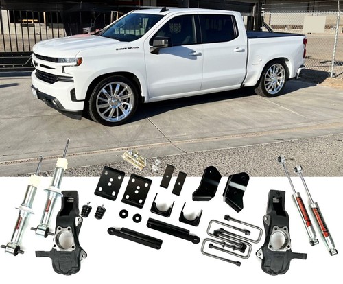 McGaughys 2.5"/4" Drop Silverado 2019-2026 1500 Complete Lowering Kit w ...
