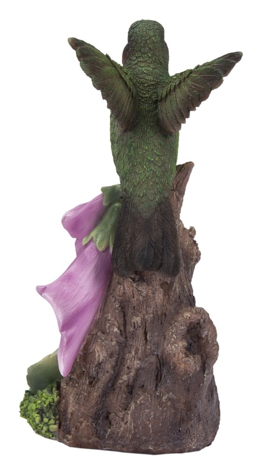 Motion Activated Bird Statue on Stump Life Like Home Tabletop Decor | eBay