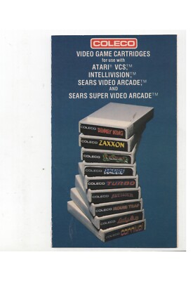 Coleco Cartridges Advert Atari 2600 MANUAL ONLY NO TRACKING Authentic ...
