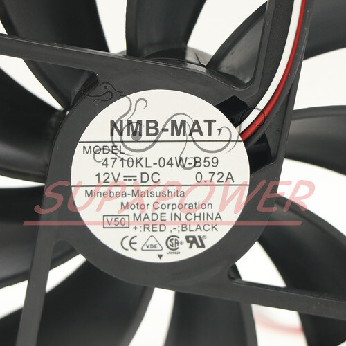 New NMB-MAT 4710KL-04W-B59 Cooling Fan 12V 0.72A 3pin 120*120*25mm ...