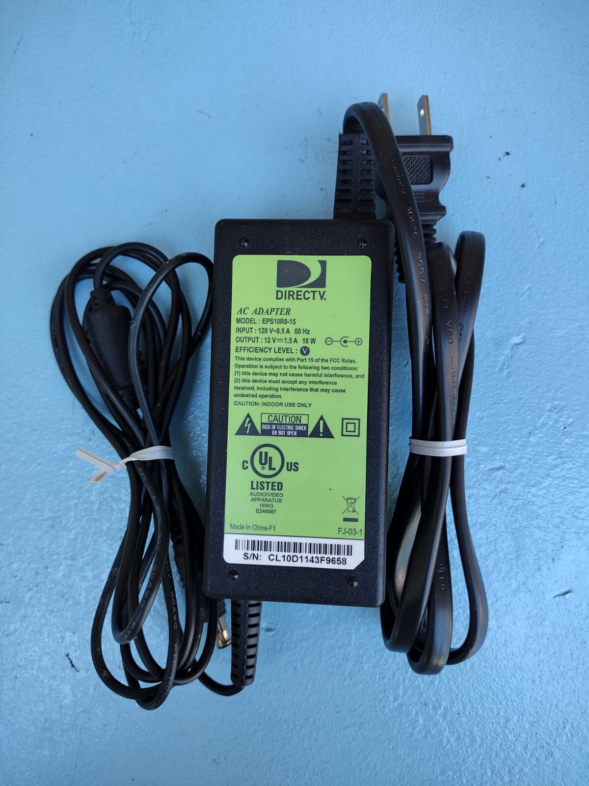 DIRECTV EPS10R1-16 POWER SUPPLY H25 C31 C41, DECA, AC DC Adapter 12V ...